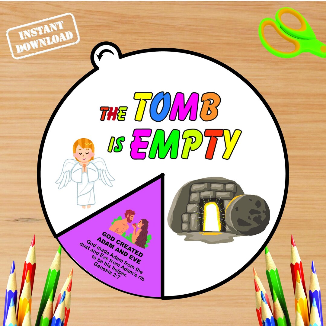 Easter Empty Tomb Craft, Jesus Resurrection, Easter Sunday Craft, He is ...