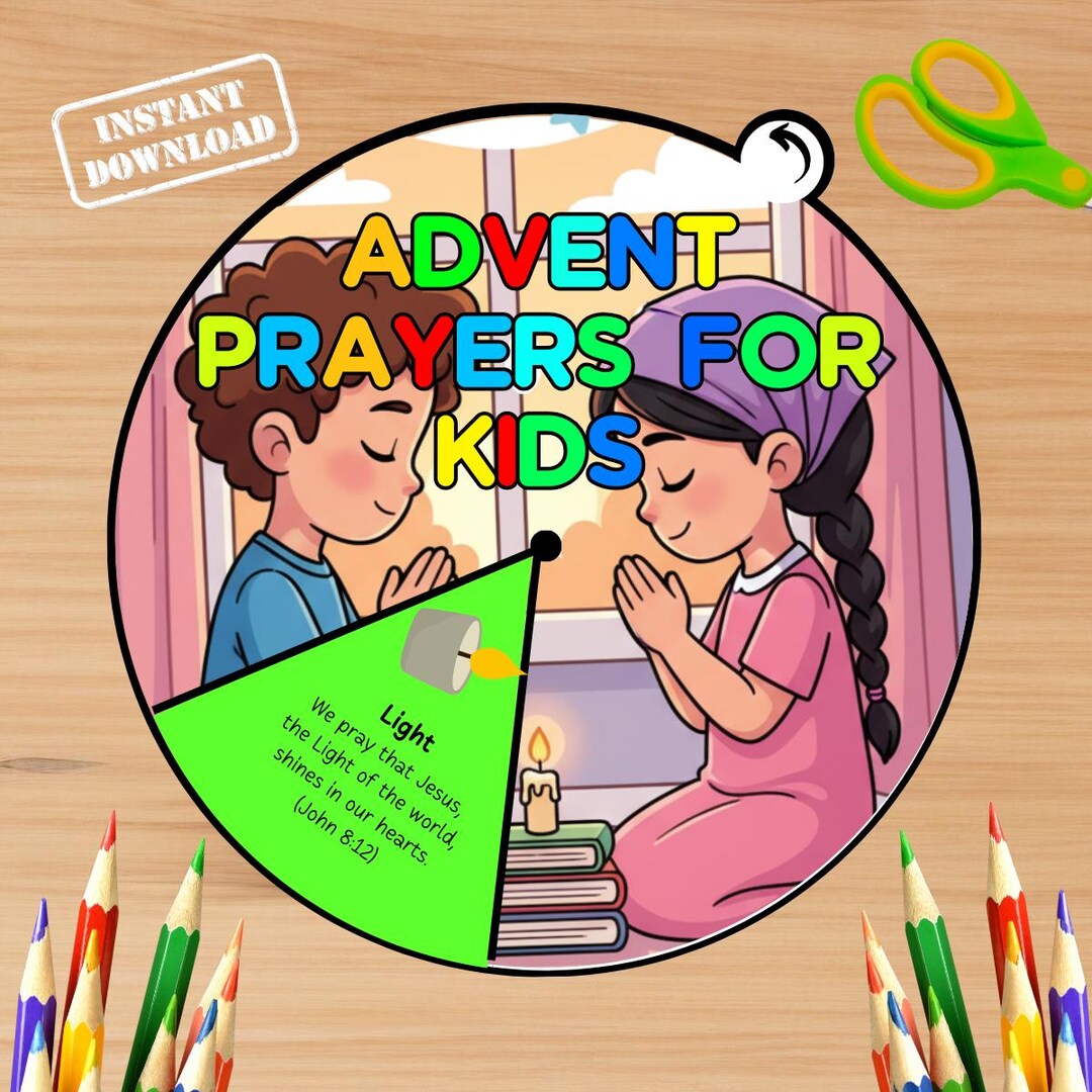 Advent Bible Lesson Christmas Wheel, Craft Activity Printable for Kids ...