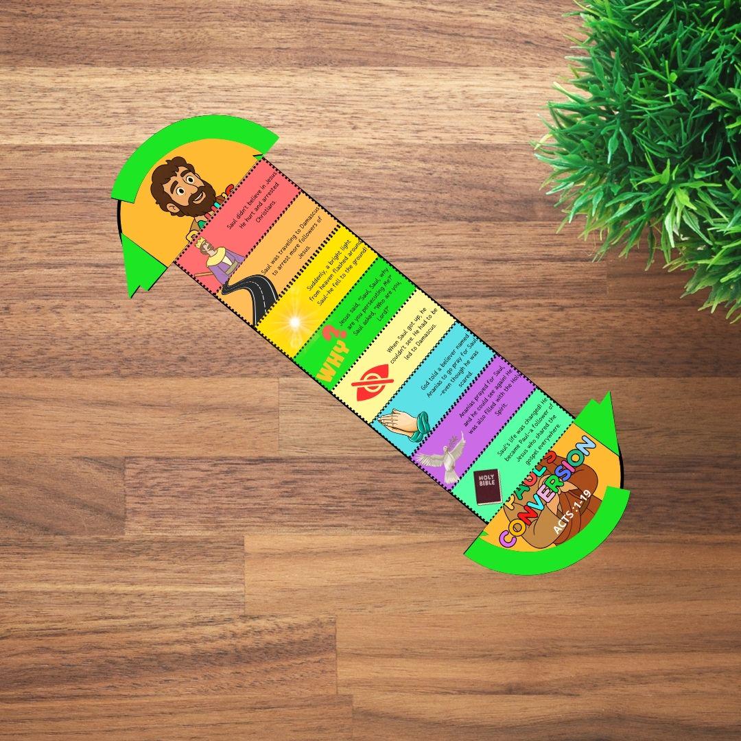 From Saul to Paul Coloring Wheel, Bible Story Activity for Kids ...