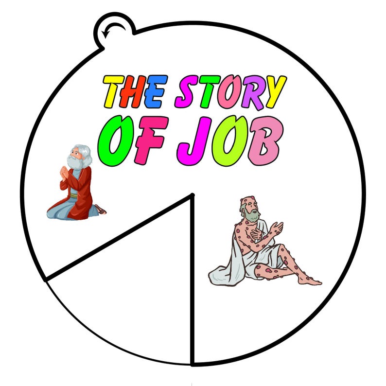 The Story of Job Bible Story Wheel, Job 1-2, Bible Craft, Sunday School ...