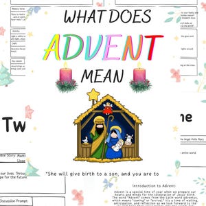 Advent Bible Lesson Christmas Craft Activity Printable for Kids, Kids ...
