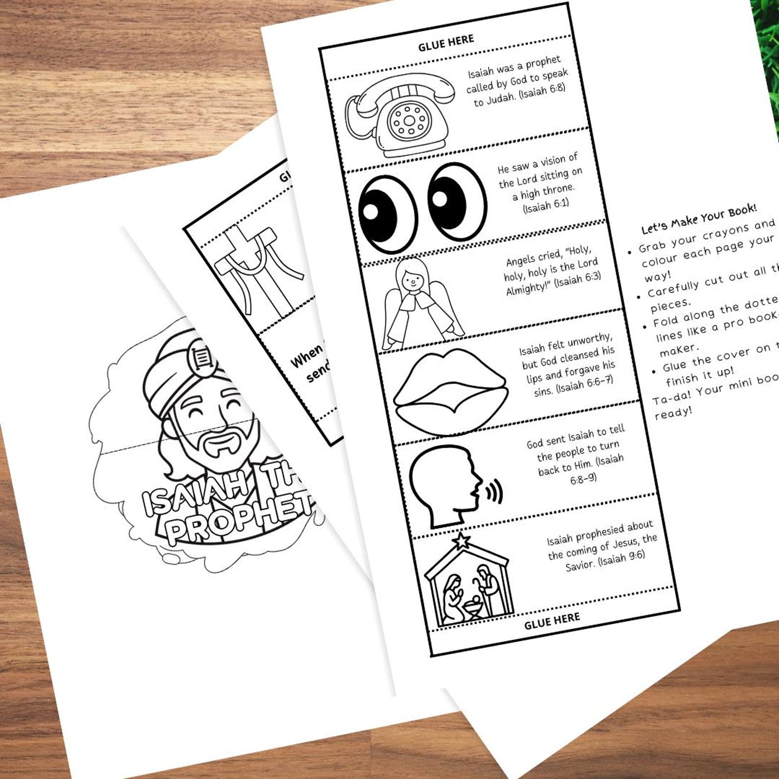 Isaiah the Prophet Folding Surprise, Bible Craft, Bible Story Lesson ...