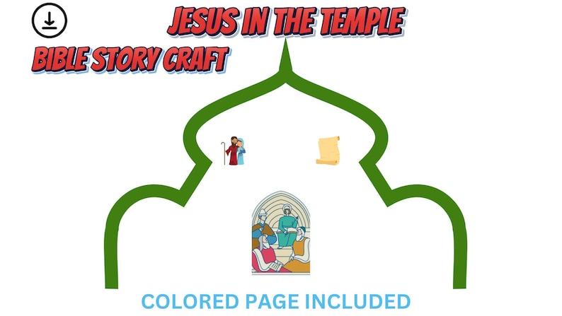 Jesus in the Temple Bible Craft for Kids, Young Jesus in the Temple ...