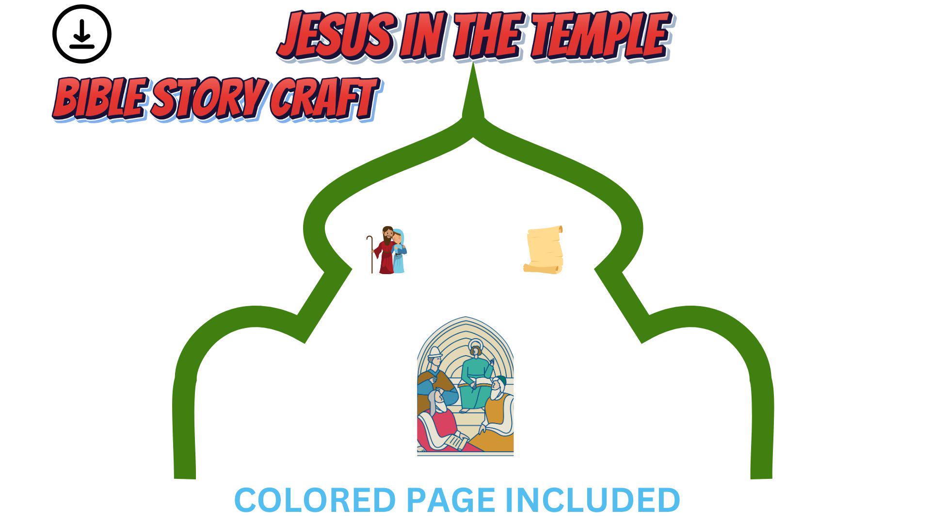 Jesus in the Temple Bible Craft for Kids, Young Jesus in the Temple ...