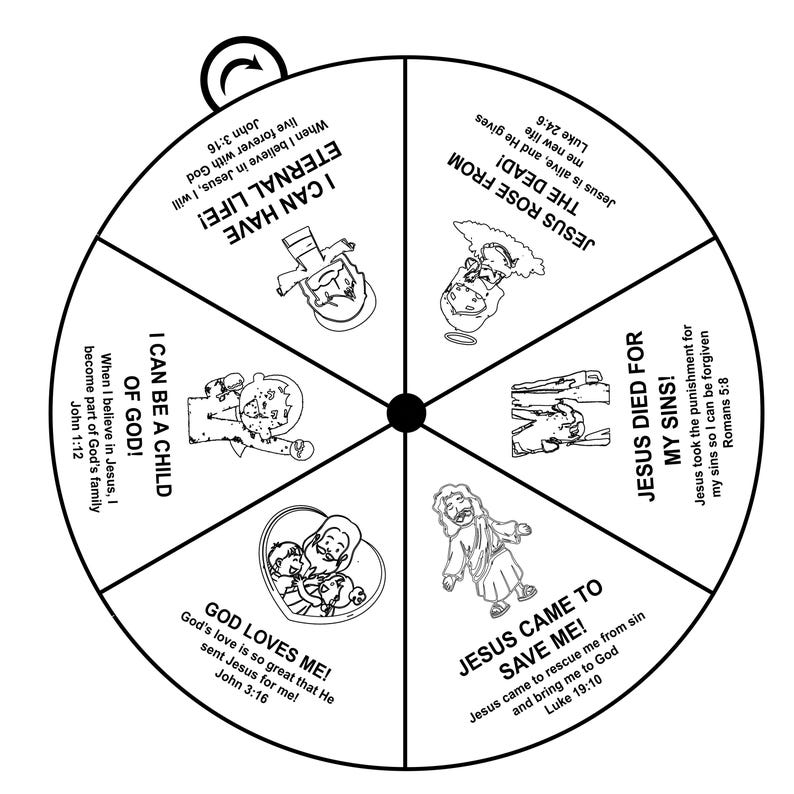 The Good News, Coloring Wheel, John 3:16, Bible Activity, Gospel, Kids ...