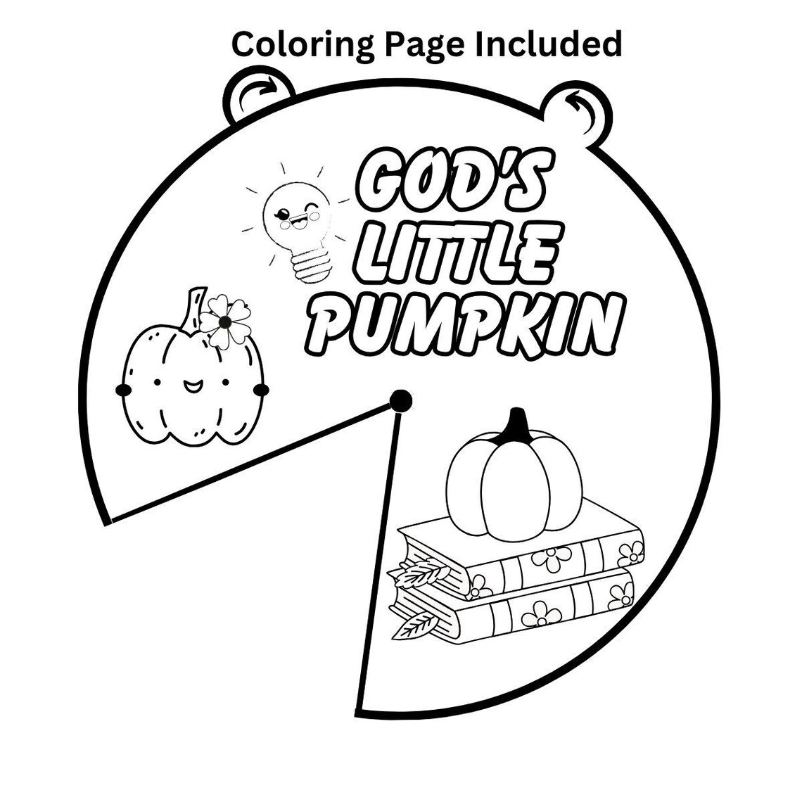 God's Little Pumpkin Coloring Wheel, Pumpkin Prayer for Halloween ...