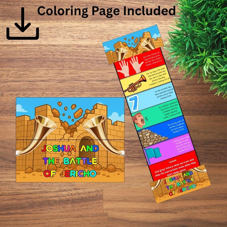 Joshua and the Battle of Jericho Folding Surprise: Bible Craft, Sunday ...