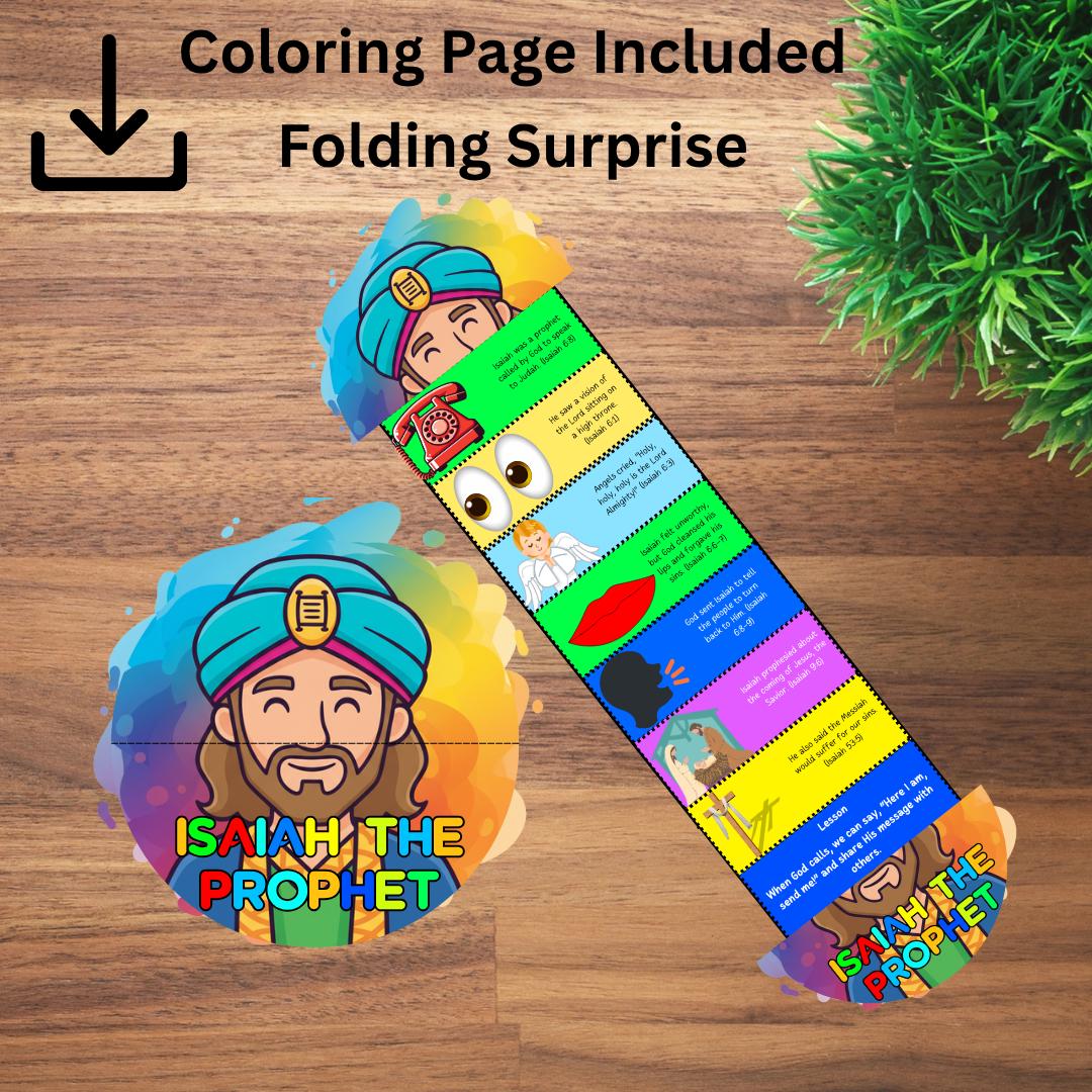 Isaiah the Prophet Folding Surprise, Bible Craft, Bible Story Lesson ...