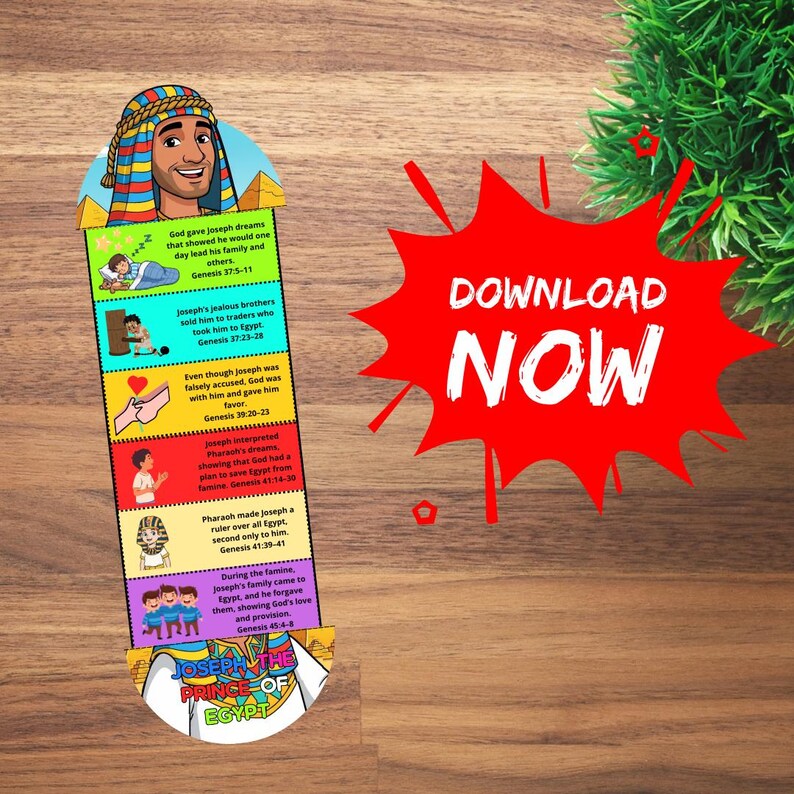Joseph Prince of Egypt Folding Surprise Craft, Joseph Story for Kids ...