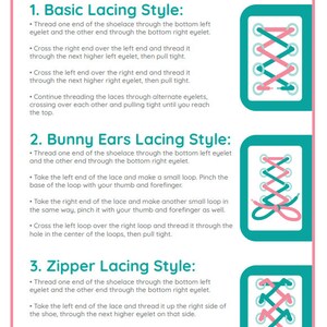 Shoe Lacing Cards, Printable Shoe Tying Practice, Shoelaces, Kid's Fine ...