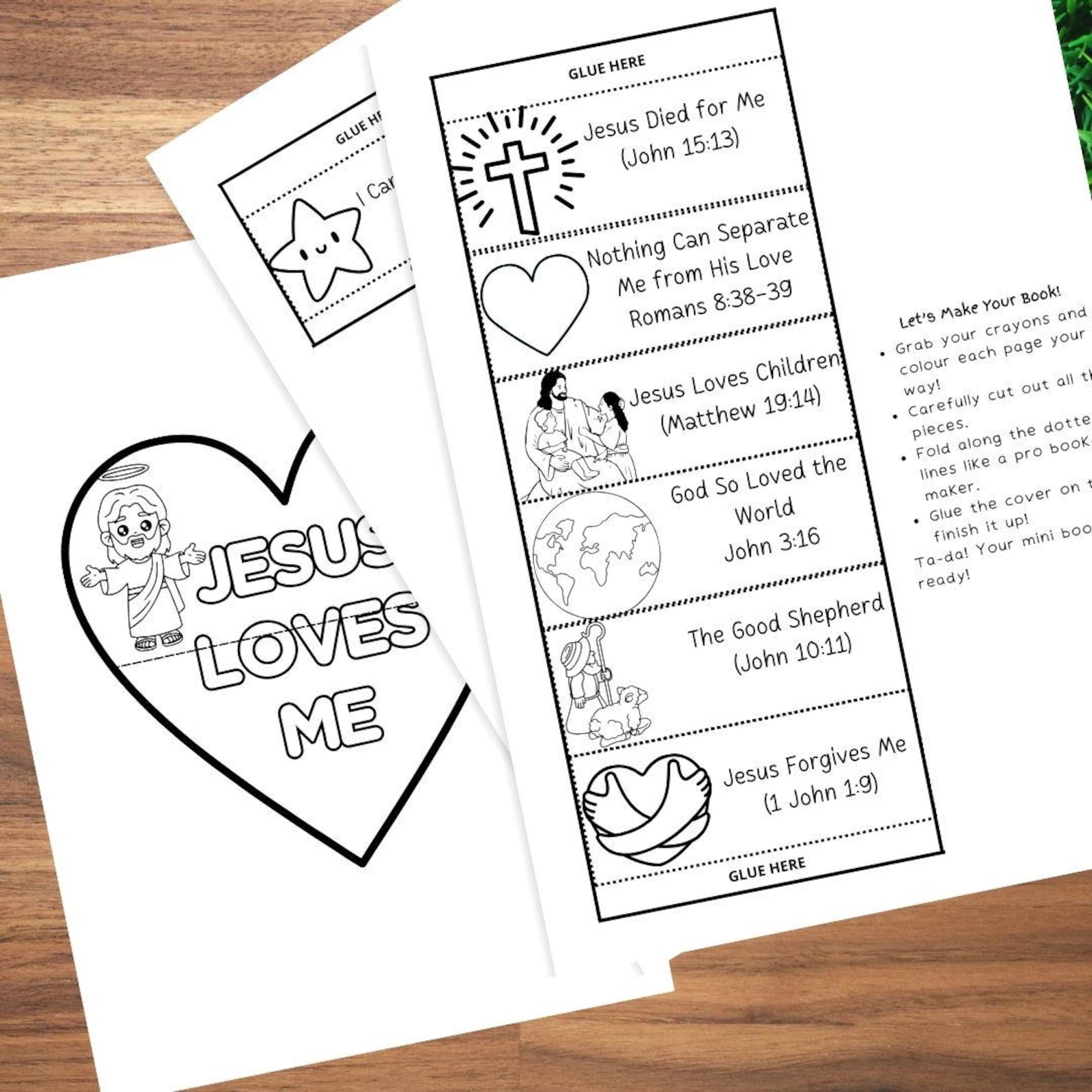 Jesus Loves Me Craft, Folding Surprise Bible Craft, Bible Lesson ...