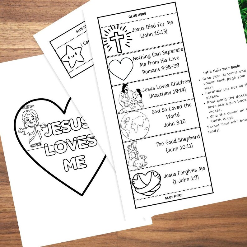 Jesus Loves Me Craft, Folding Surprise Bible Craft, Bible Lesson ...