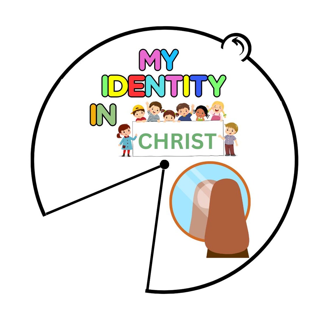 Printable Identity in Christ Coloring Wheel/ Printable Bible Activity ...