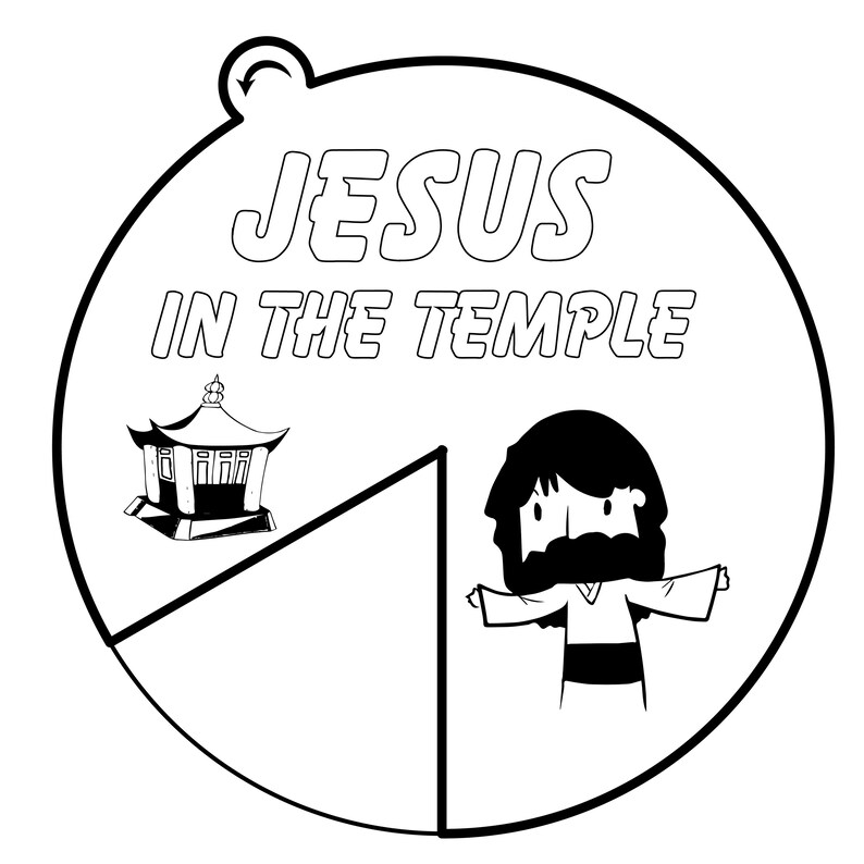 Jesus in the Temple Coloring Wheel, Luke 2, Bible Story, Kids Bible ...