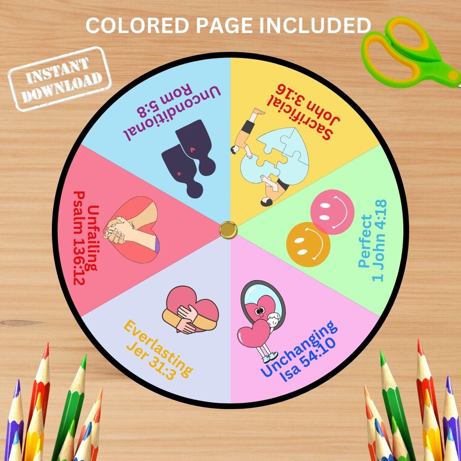 God's Love Coloring Pages for Kids, Sharing God's Love Craft, God's ...