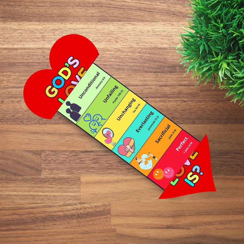 God is Love Folding Surprise, Printable Bible Activity, Watercolor ...