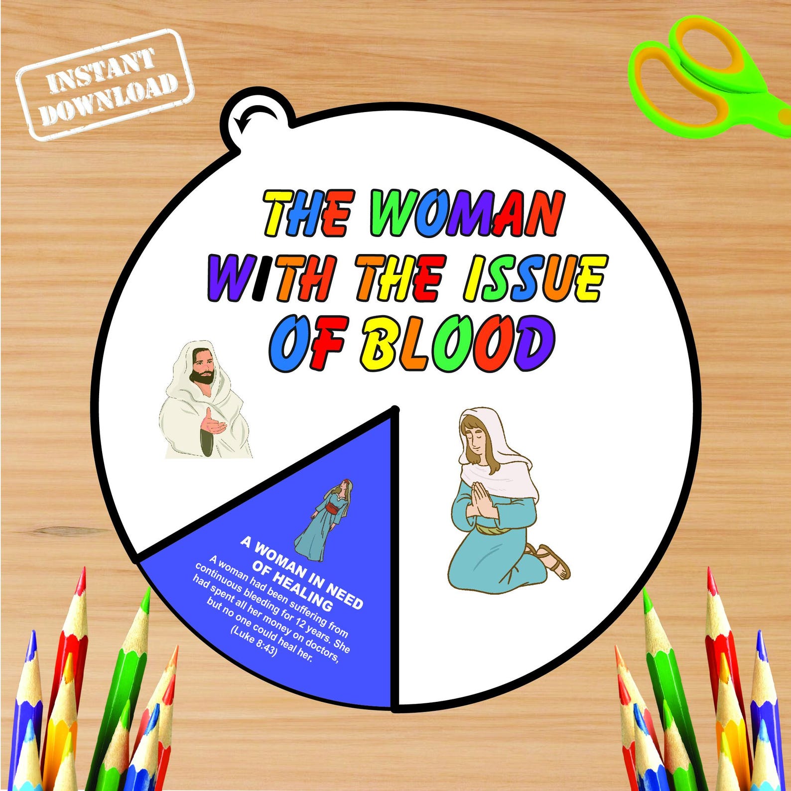 Jesus Heals the Woman With the Issue of Blood Sunday School Lesson ...