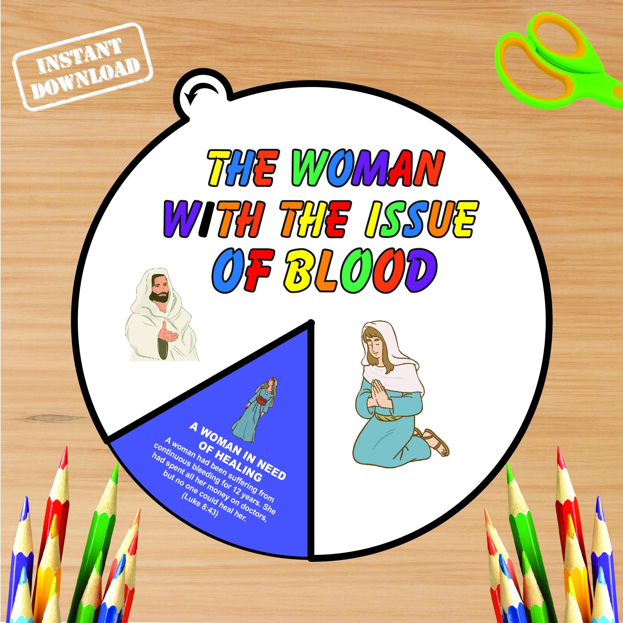 Jesus Heals the Woman With the Issue of Blood Sunday School Lesson ...