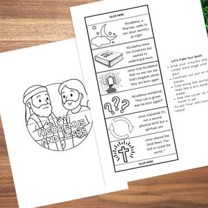 Nicodemus and Jesus Folding Surprise Bible Story Craft, Bible Lesson ...