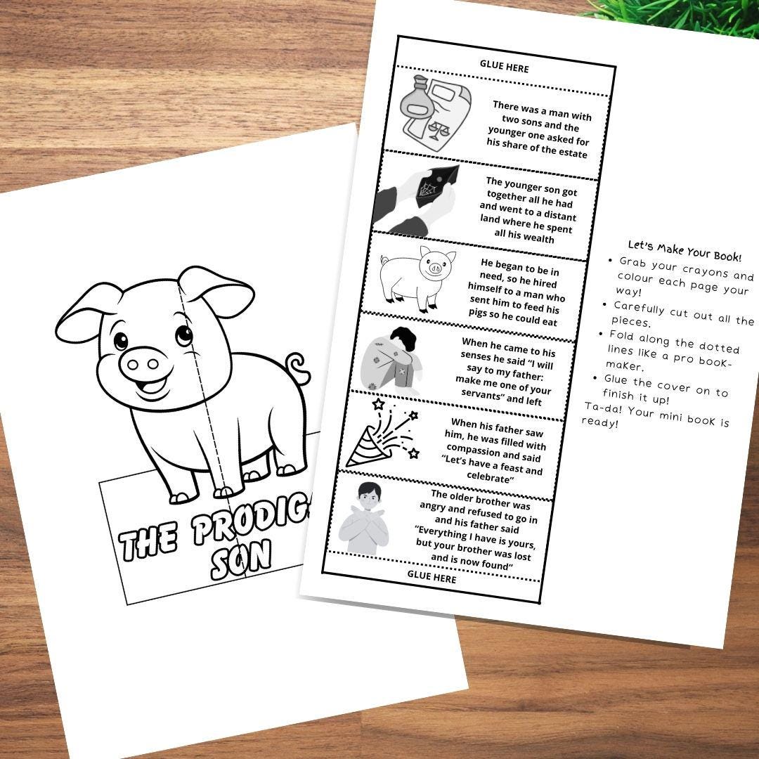 The Prodigal Son Folding Surprise, Bible Story Activity, Sunday School ...
