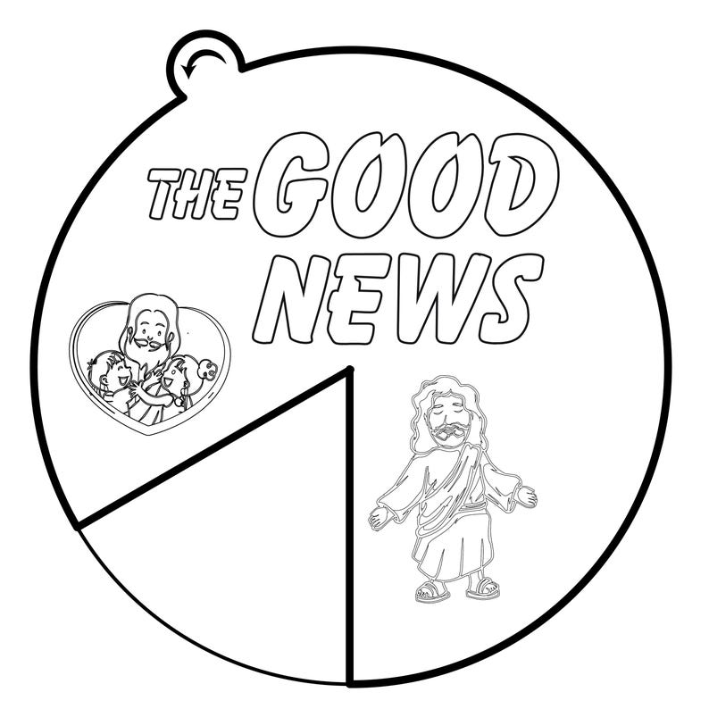 The Good News, Coloring Wheel, John 3:16, Bible Activity, Gospel, Kids ...