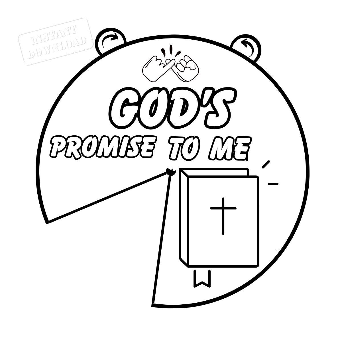 God's Promises to Me Coloring Wheel, Bible Activity, Kids Bible Lesson ...