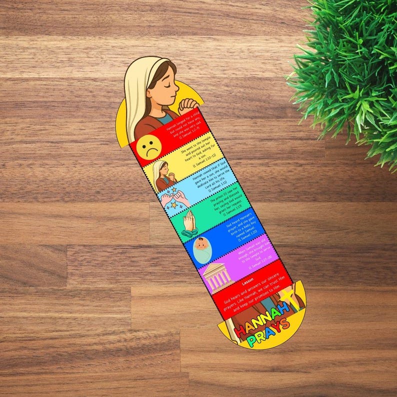 Hannah Prays Folding Surprise Bible Craft, Bible Story Lesson, Sunday ...