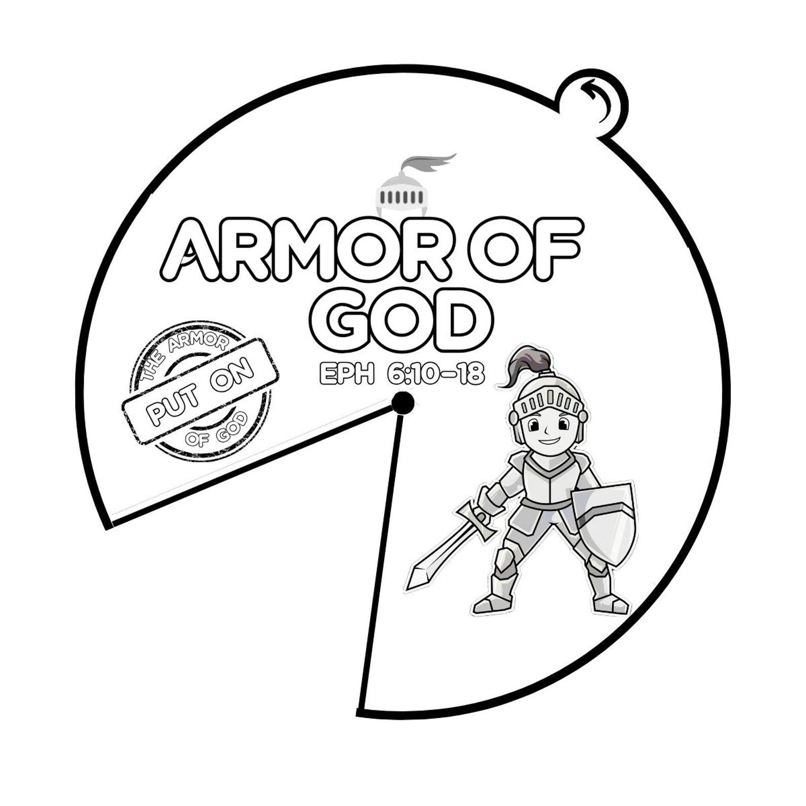 Armor of God Coloring Wheel, Bible Activity, Bible Lesson, Memory Game ...