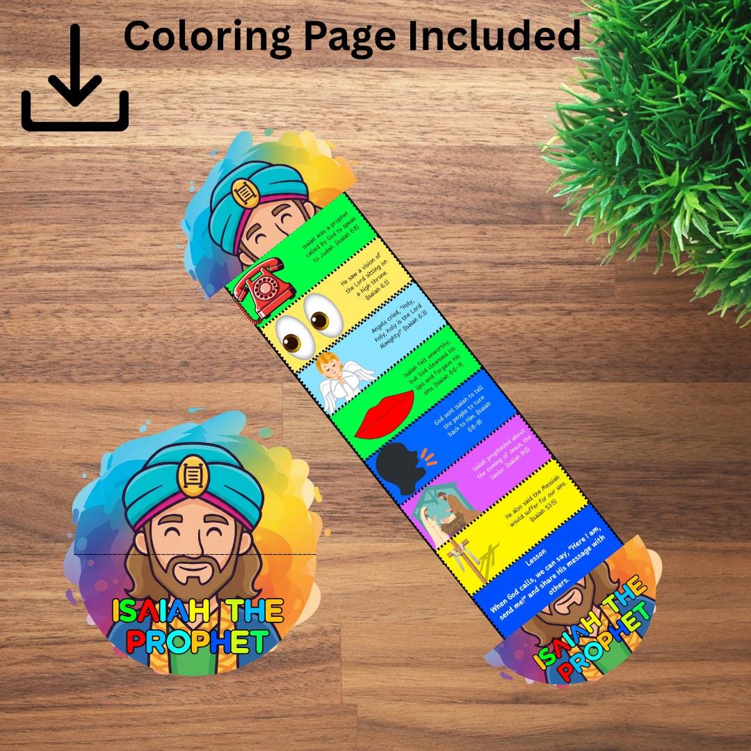 Isaiah the Prophet Folding Surprise, Bible Craft, Bible Story Lesson ...