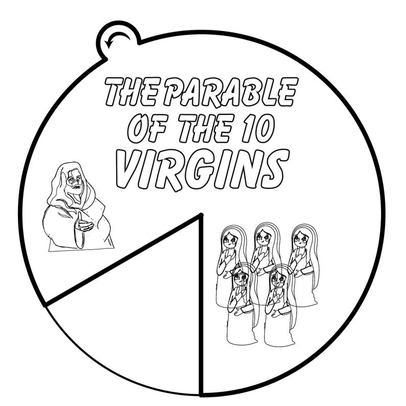 The Parable of the Ten Virgins Bible Craft for Kids, Parable of Jesus ...