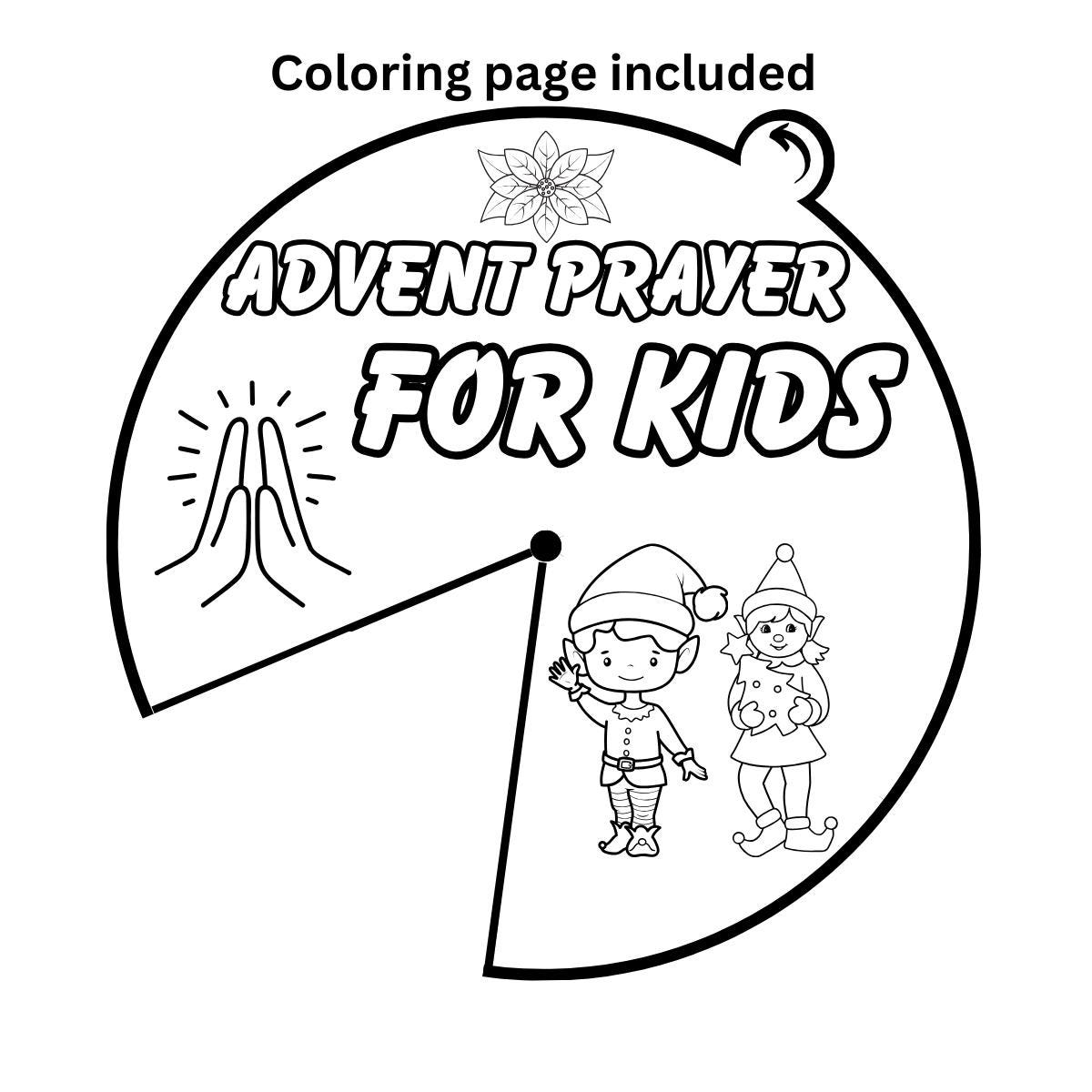 Advent Prayers Coloring Wheel, Bible Activity, Kids Bible Lesson ...