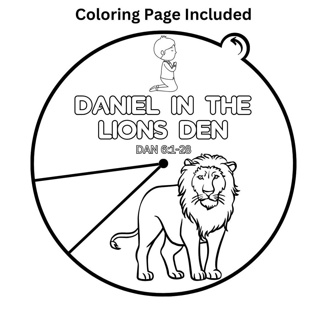 Daniel in the Lion's Den Craft/ Sunday School Lesson for Kids/ Coloring ...