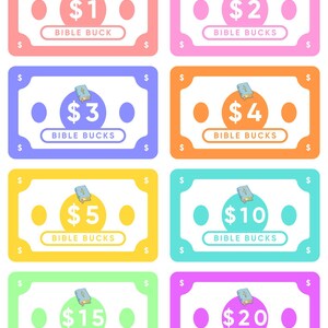 Editable Bible Bucks Printable, Kids Reward Coupons, Chore Bucks ...