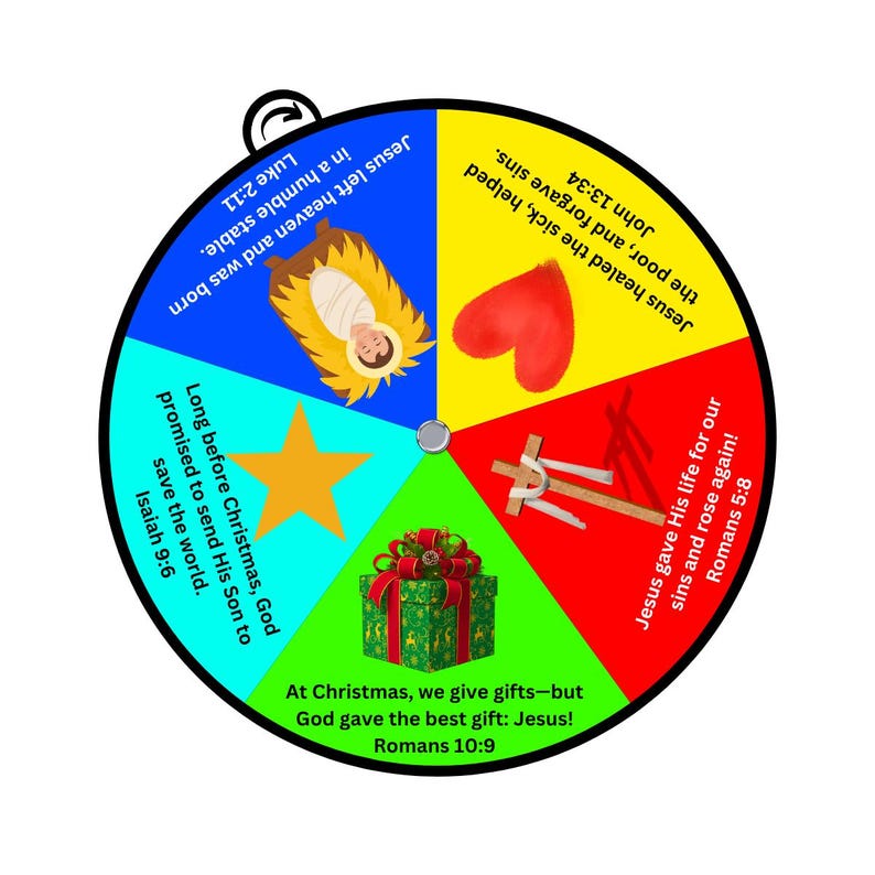 Jesus is the Greatest Gift Wheel Bible Craft, Bible Lesson, Memory Game ...