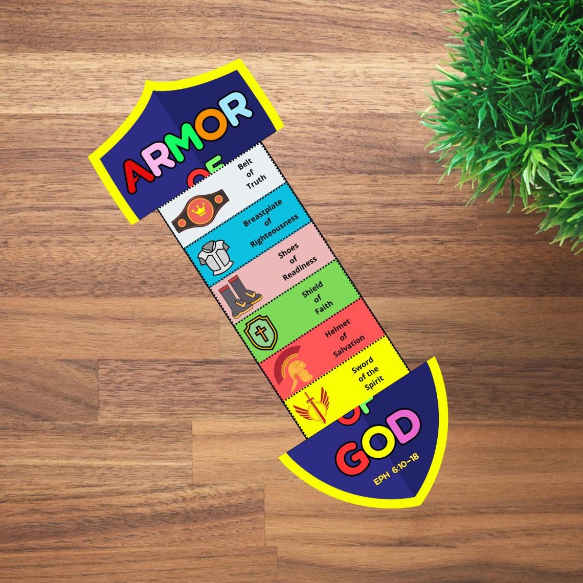 Armor of God Folding Surprise Bible Craft, Bible Lesson, Memory Game ...