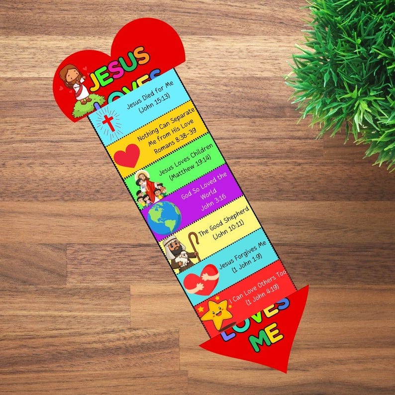 Jesus Loves Me Craft, Folding Surprise Bible Craft, Bible Lesson ...