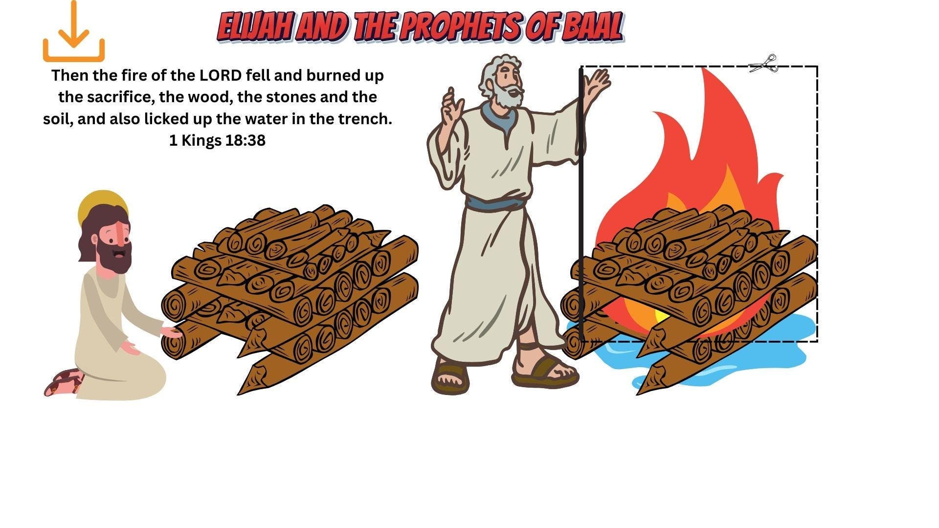 Elijah and the Prophets of Baal Bible Craft for Kids, Sunday School ...