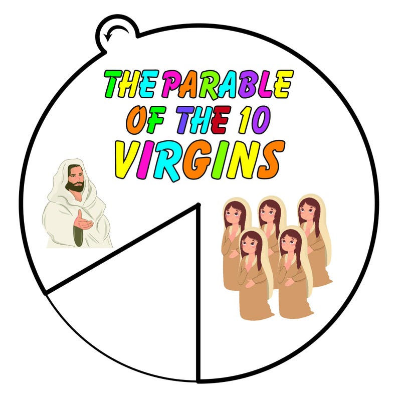 The Parable of the Ten Virgins Bible Craft for Kids, Parable of Jesus ...