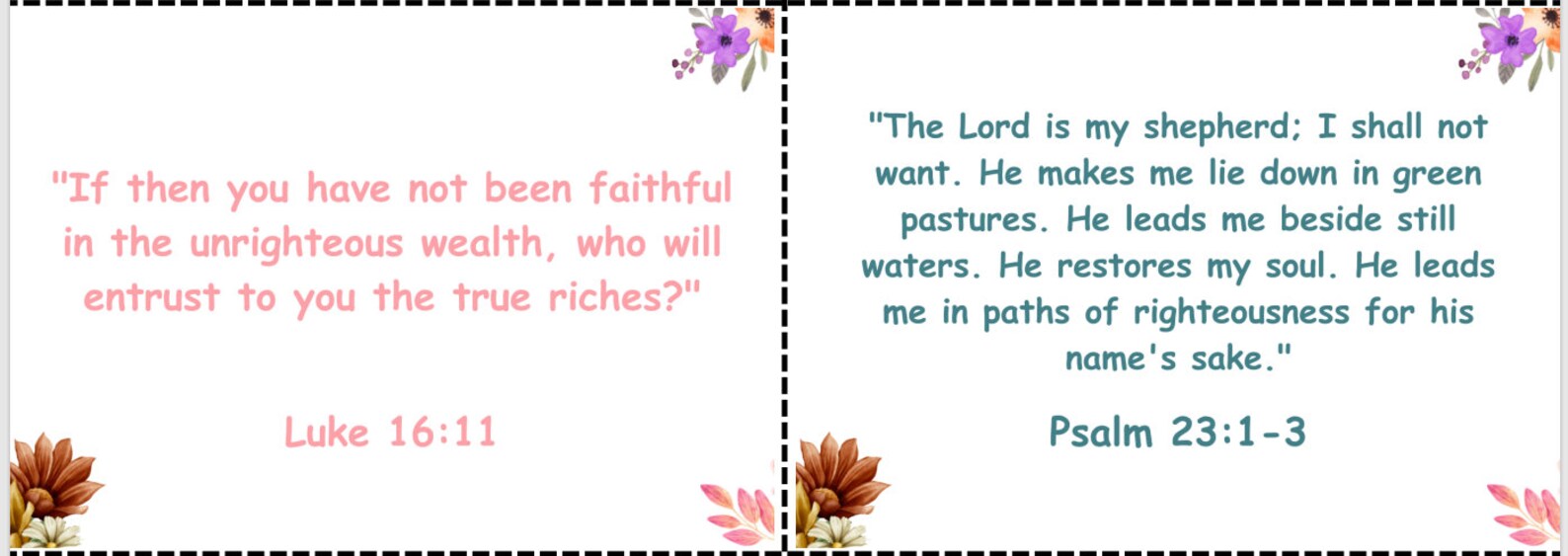 40 Bible Verse Cards on Prosperity, Bible Study Printable, 40 Scripture ...