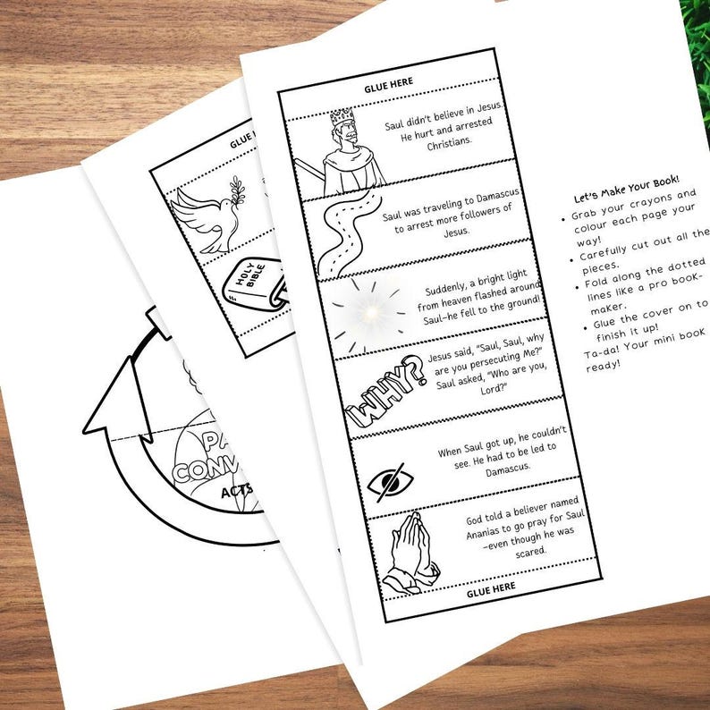 From Saul to Paul Coloring Wheel, Bible Story Activity for Kids ...