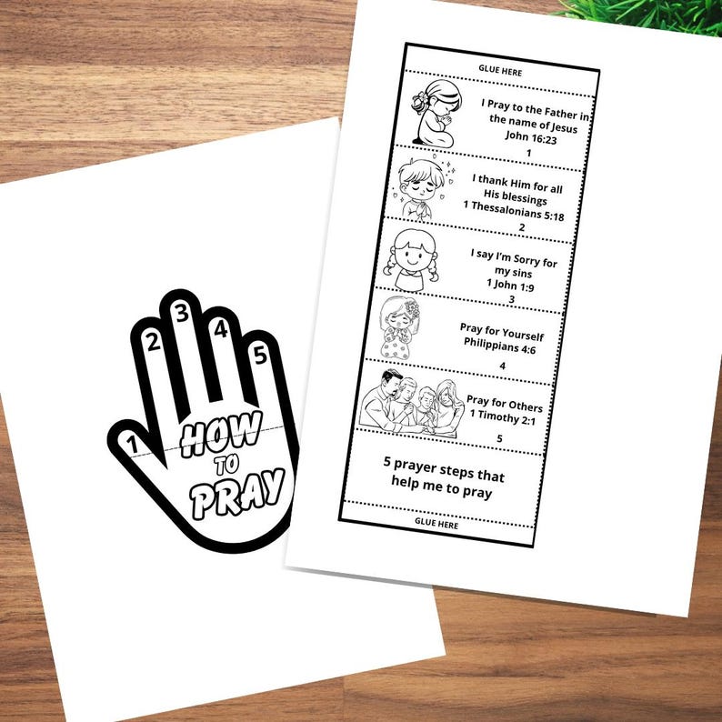 How to Pray Craft for Kids | Sunday School Bible Lesson | Learn to Pray ...