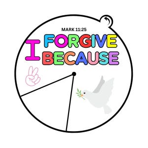 Forgiveness Scripture Coloring Wheel, Printable Bible Activity ...