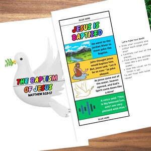 Baptism of Jesus Folding Surprise Bible Craft| Bible Lesson, Sunday ...