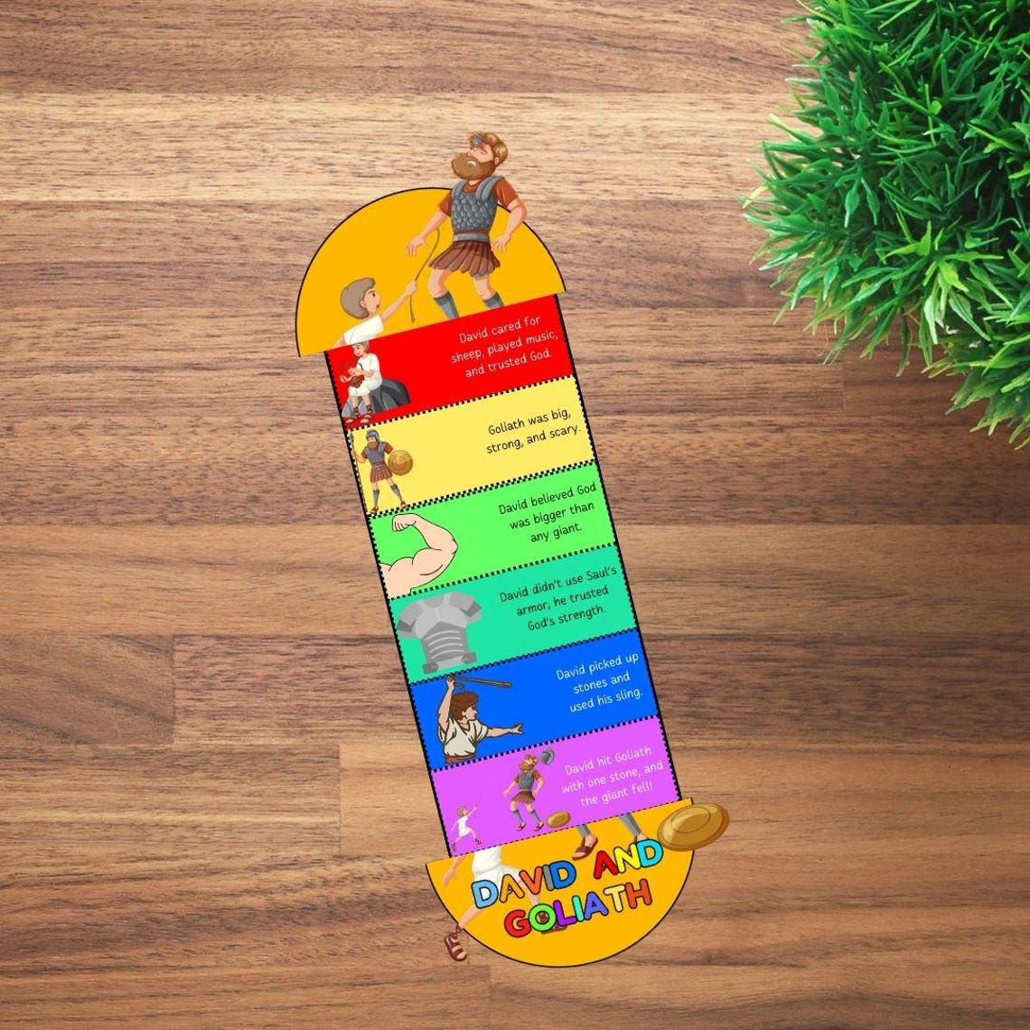 David and Goliath Folding Surprise Bible Craft, Bible Lesson, Sunday ...