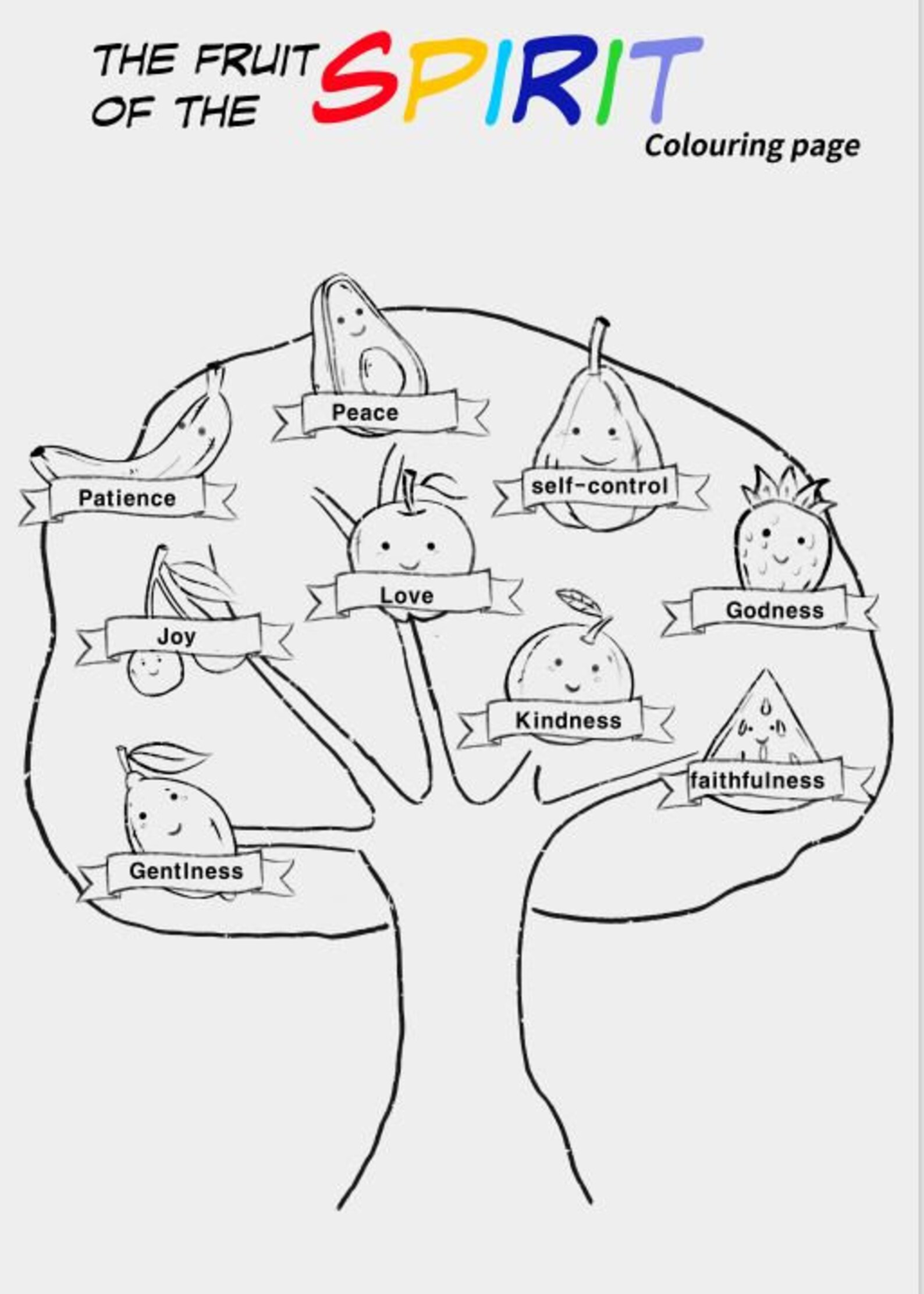 Fruit of the Spirit Matching Printable Game, Galatians 5 Activity ...