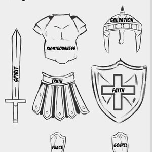 Armor of God Printable Activity, Bible Lesson, Ephesians, Sword of the ...