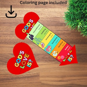 God is Love Coloring Wheel, Printable Bible Activity, Watercolor, Kids ...