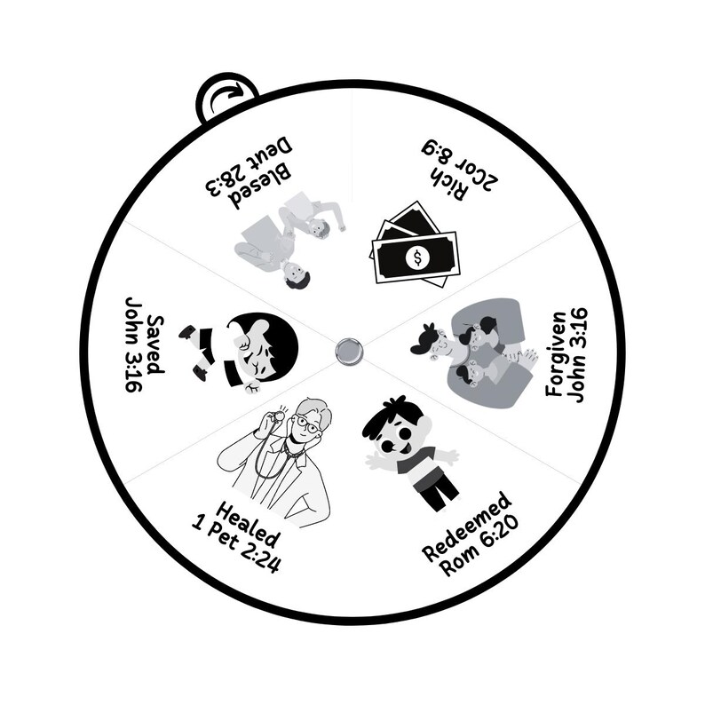 Printable Identity in Christ Coloring Wheel/ Printable Bible Activity ...