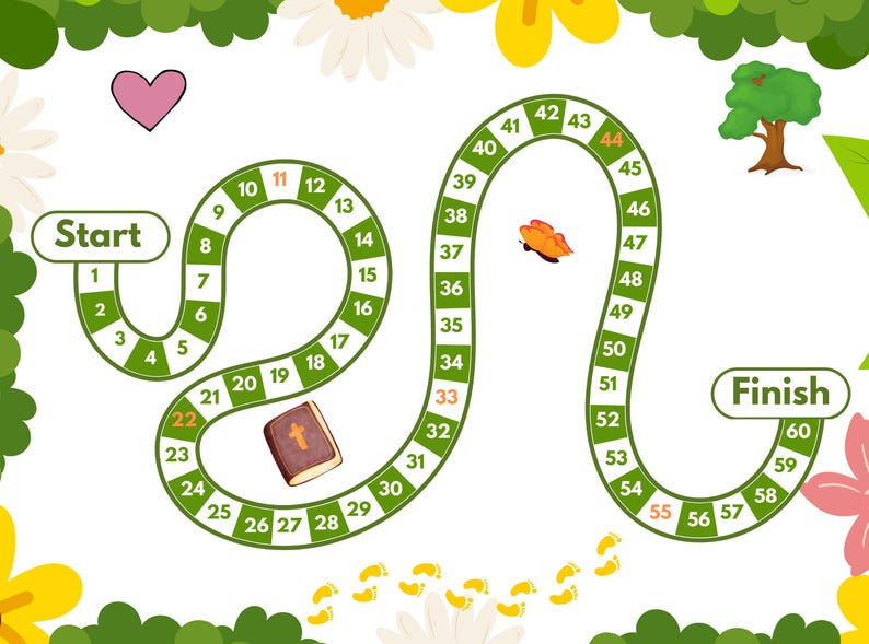 Printable Bible Board Game for Kids, Fun Christian Game Activity ...