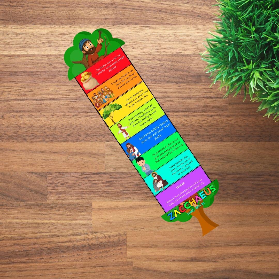 Zacchaeus Folding Surprise Bible Story Craft, Bible Lesson, Jesus and ...